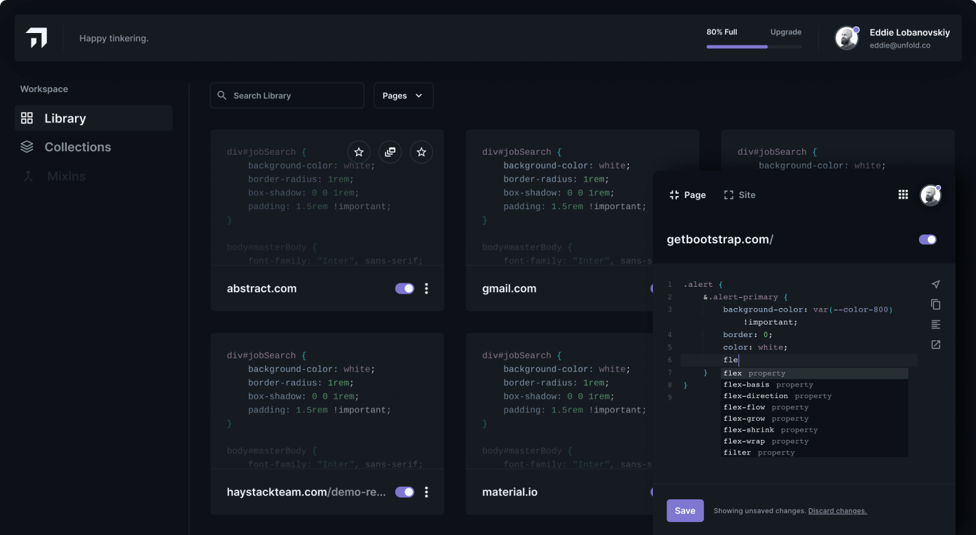Amino | Live CSS Editor